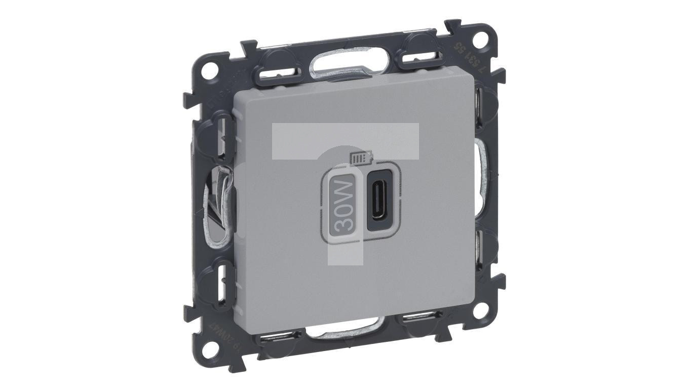 VALENA LIFE ładowarka USB typ C 30W aluminium 753355 – LEGRAND | TIM SA