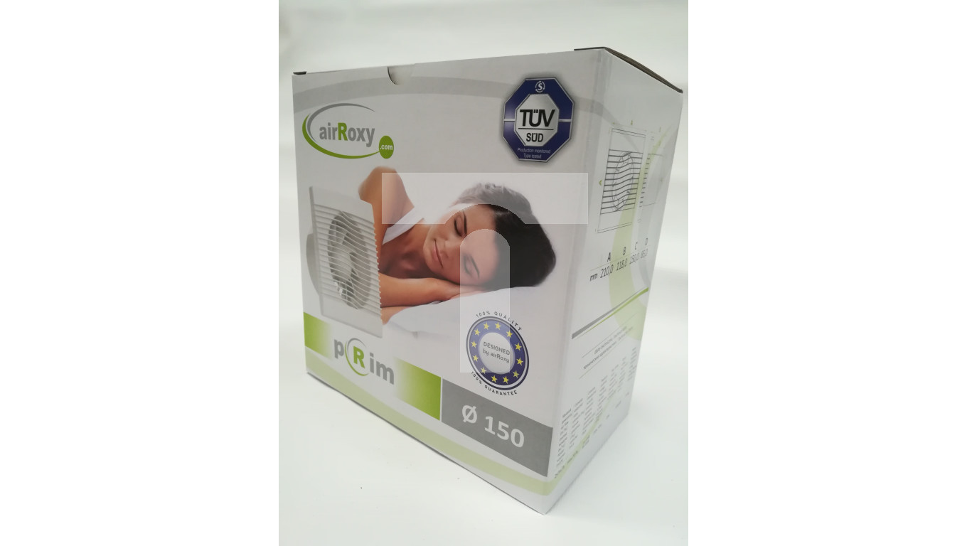 Wentylator Ścienny 150mm 20W pRim 150S 01-009 Certyfikat TUV – airRoxy ...