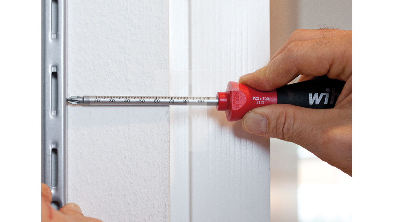 Wiha Wkrętak SoftFinish Phillips z trzonem okrągłym i laserową podziałką milimetrową PH2 x 100 ...