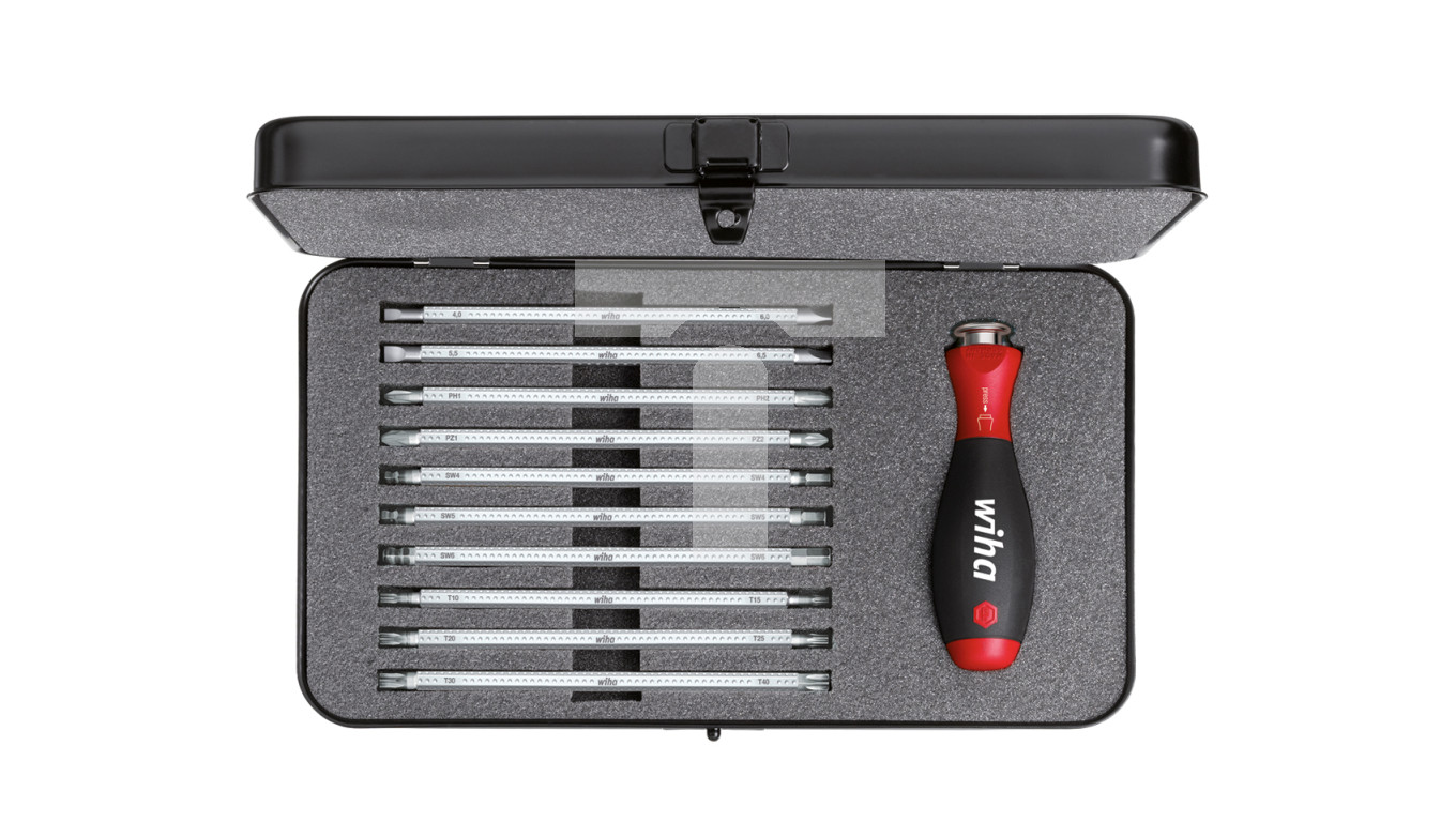 Wiha Wkrętak z trzonami wymiennymi zestaw SYSTEM 6 mieszany 11-cz ...