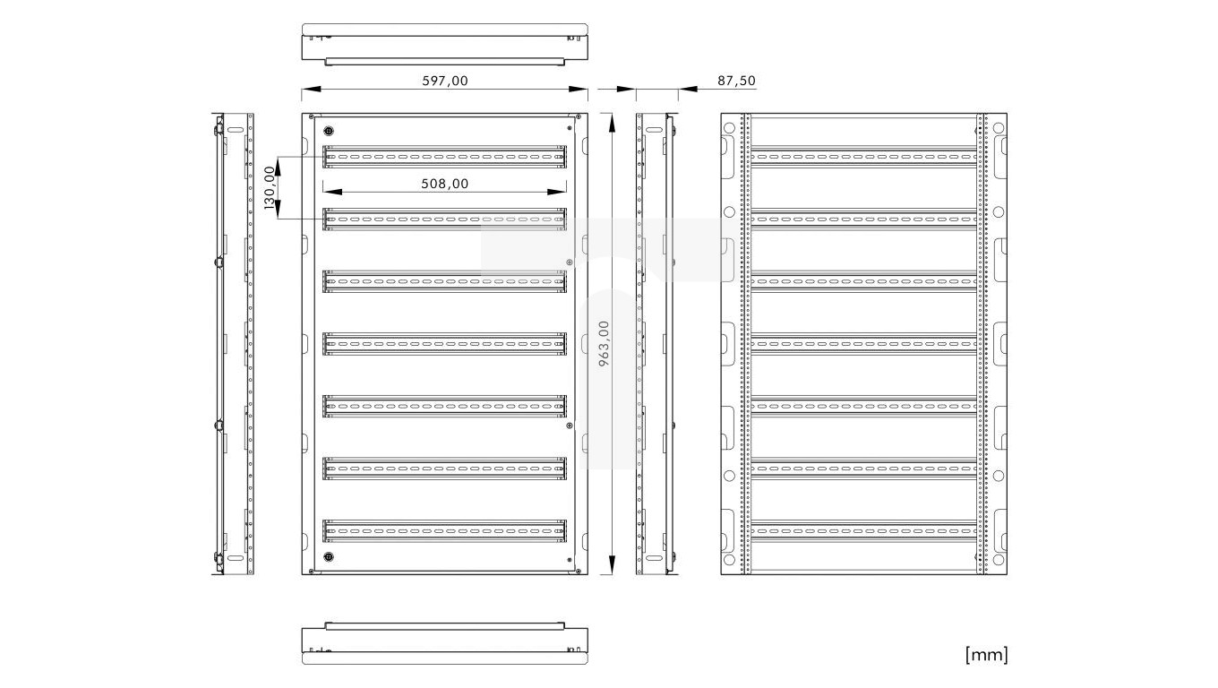 Wkład modułowy WSA 7-rzędowy (7 x 27M) do H=1000 W=600mm – Schrack ...