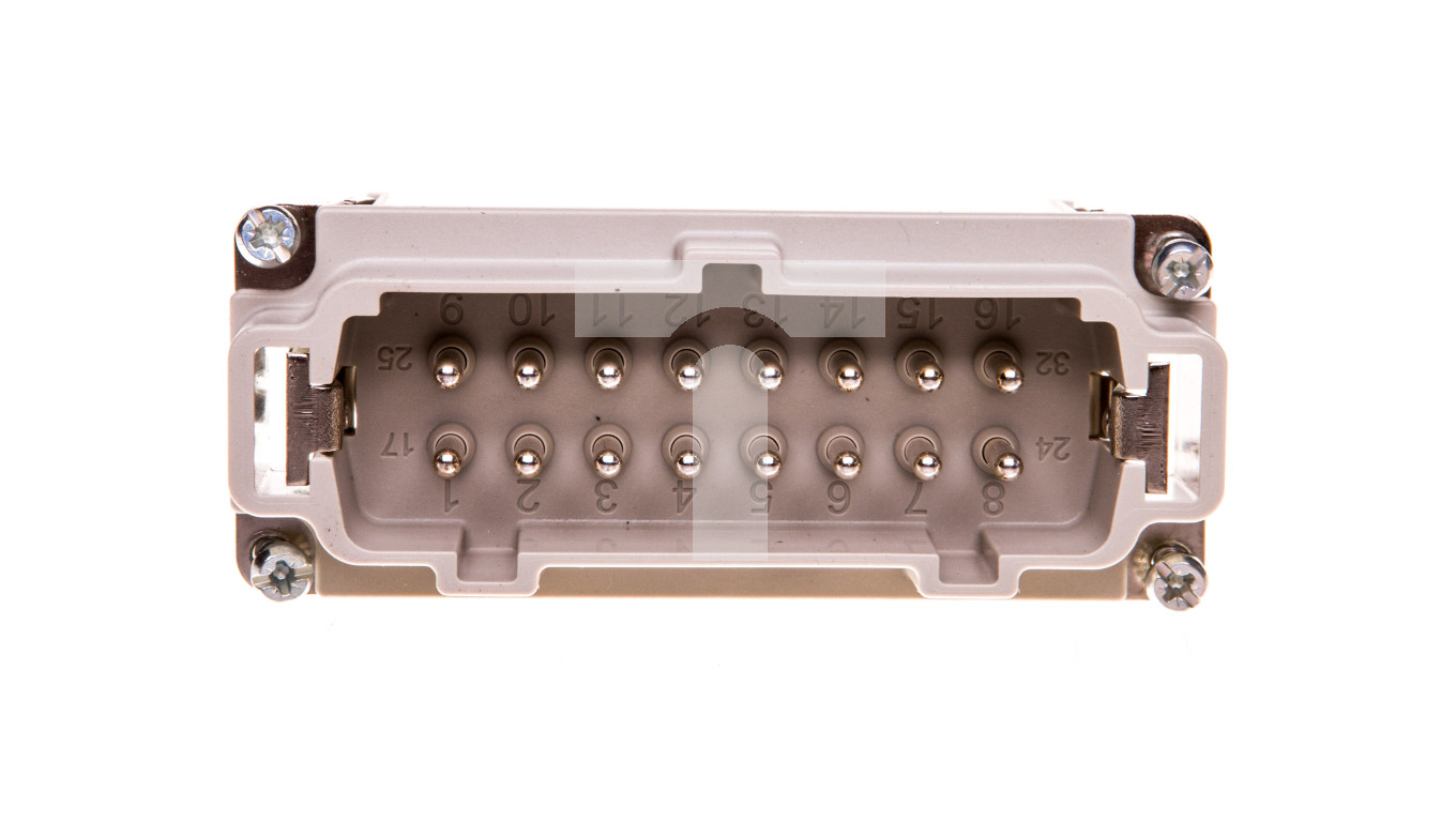 Wkład złącza 16P+PE męski 16A 500V EPIC H-BE 16 SS 1-16 10194100 – LAPP ...