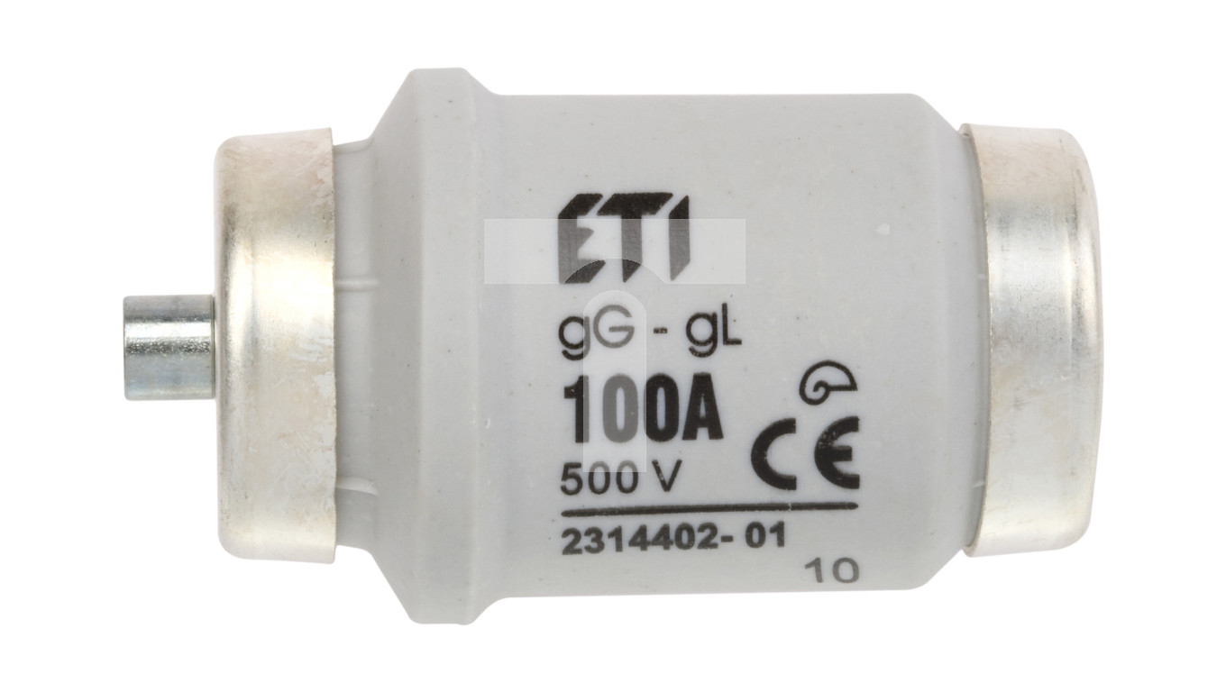 Wkładka bezpiecznikowa 100A DIV gG 500V E40 002314402 – ETI-POLAM | TIM SA