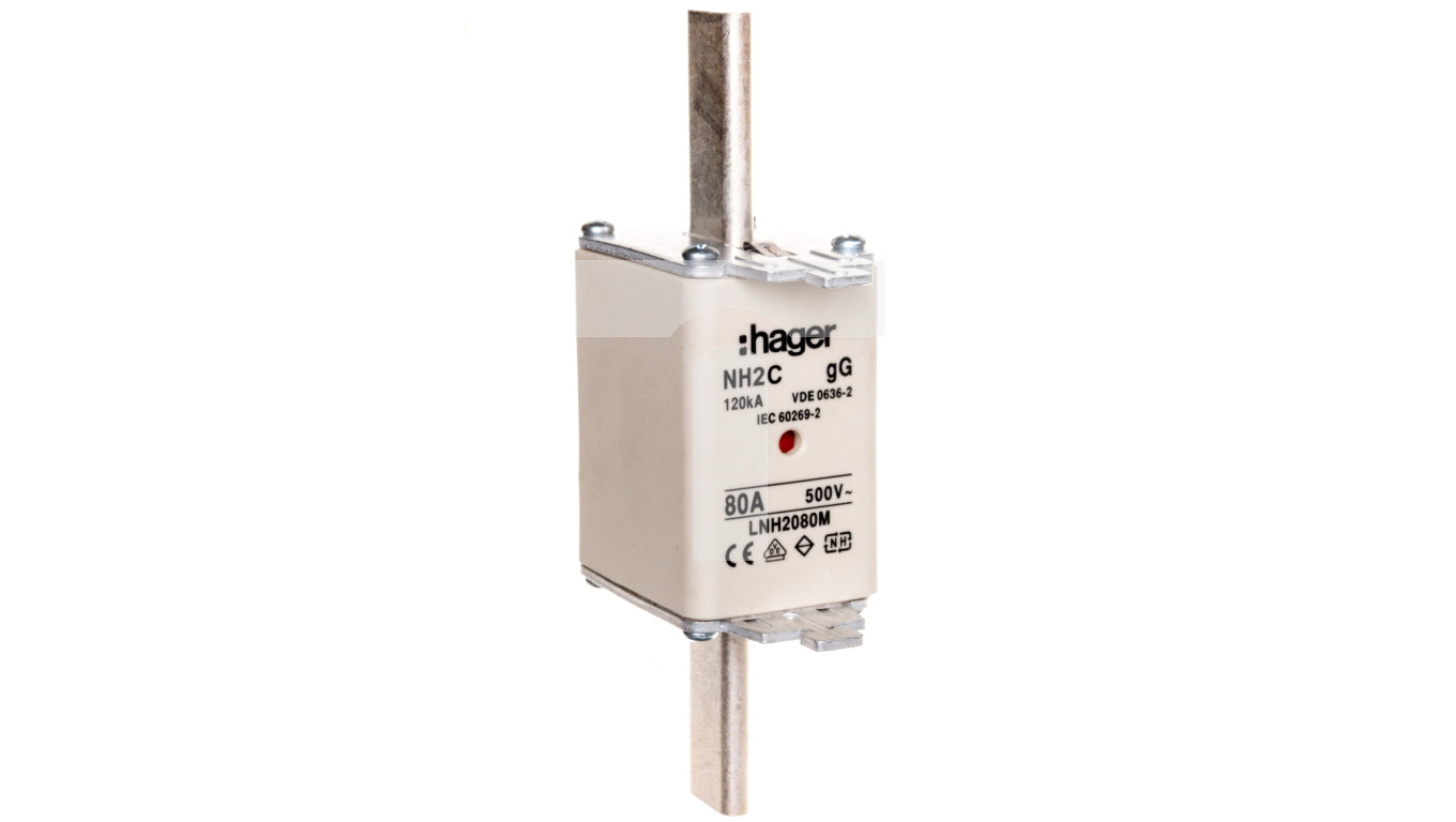 Wkładka bezpiecznikowa NH2C 80A 500V LNH2080M – HAGER POLO | TIM SA