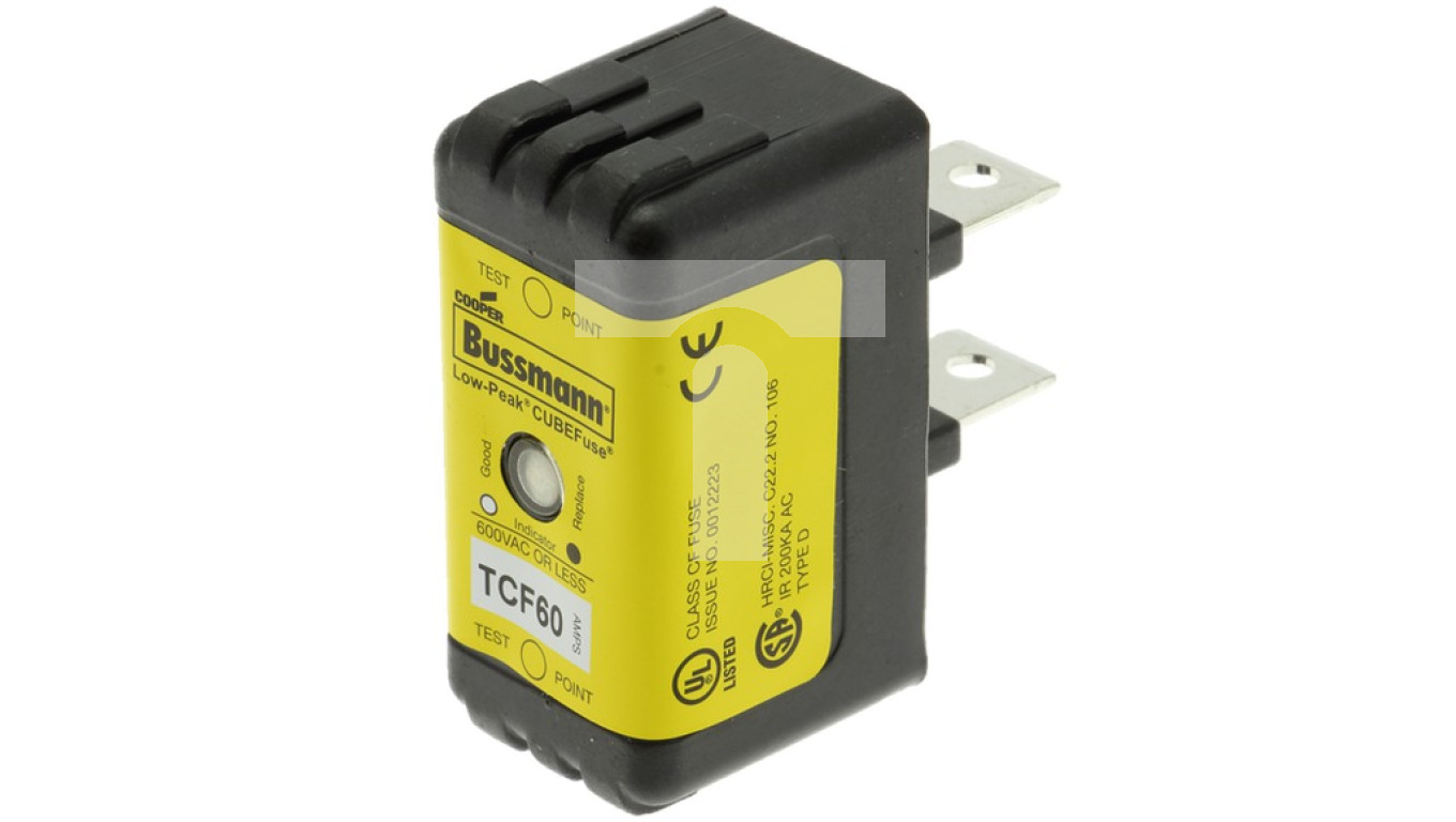 Wkładka bezpiecznikowa modułowa 26x29x55mm 60A CF J 600V AC 300V DC ...