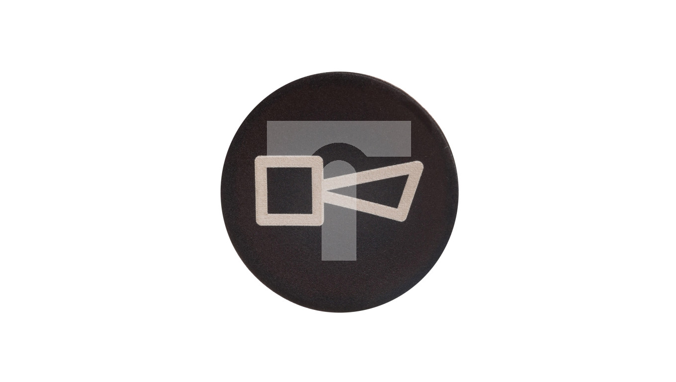 Wkładka przycisku 22mm płaska czarna z symbolem BUCZEK M22-XD-S-X17 ...