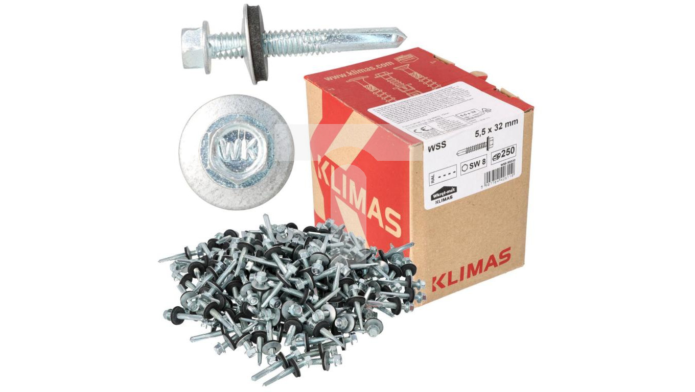Wkręt-met wkręt samowiercący 5.5x32 12MM 250szt – KLIMAS | TIM SA