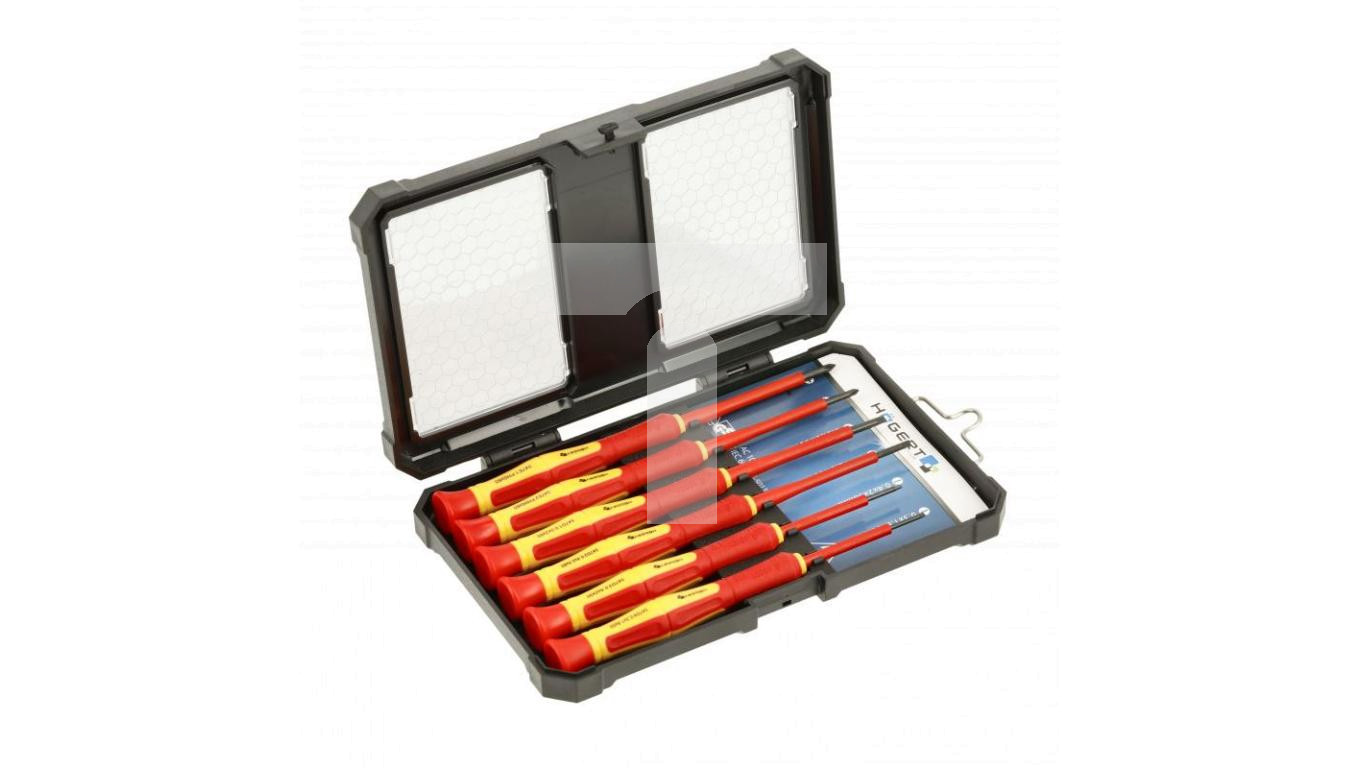 Zestaw wkrętaków precyzyjnych izolowanych 1000V stal CrV (6szt) HT1S987 – HOGERT TECHNIK | TIM SA