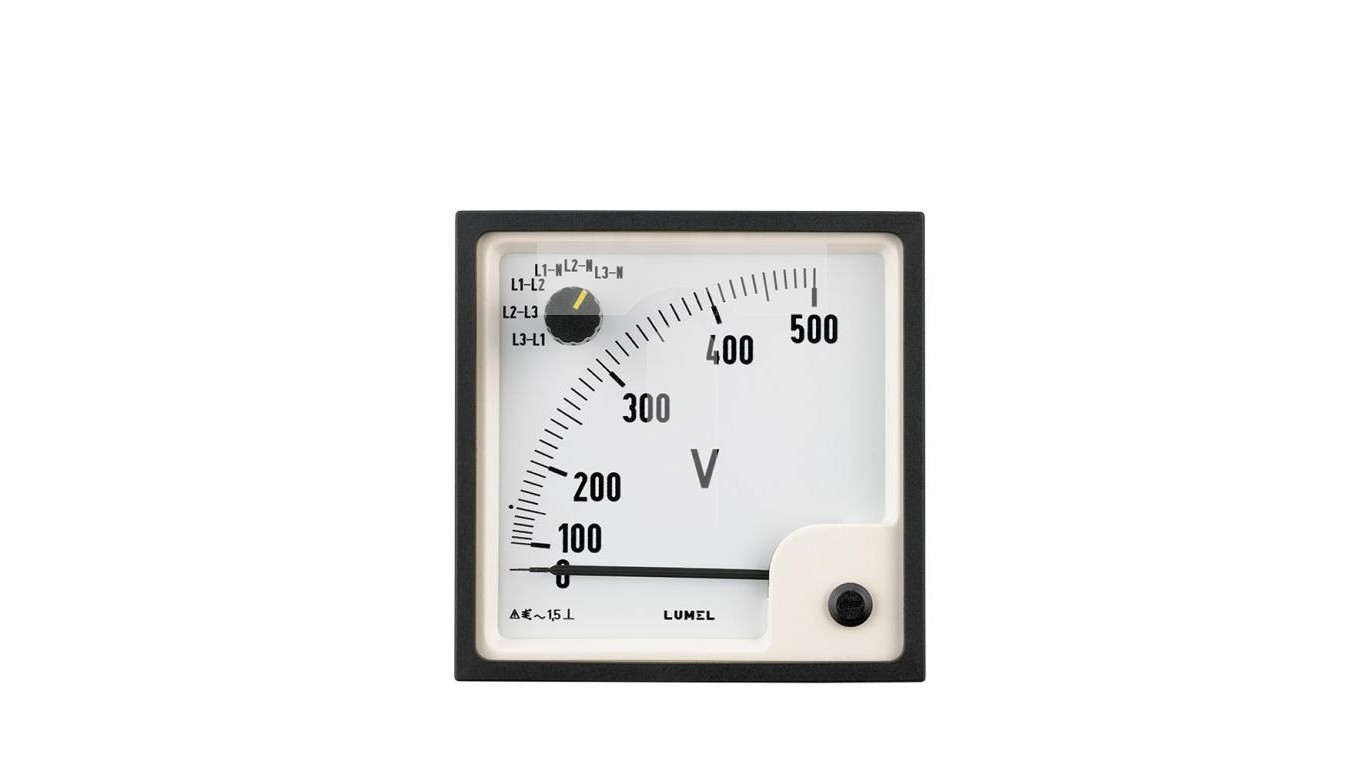 Woltomierz z przełącznikiem N:wykonanie normalne E615:zakr.pom. 500V ...