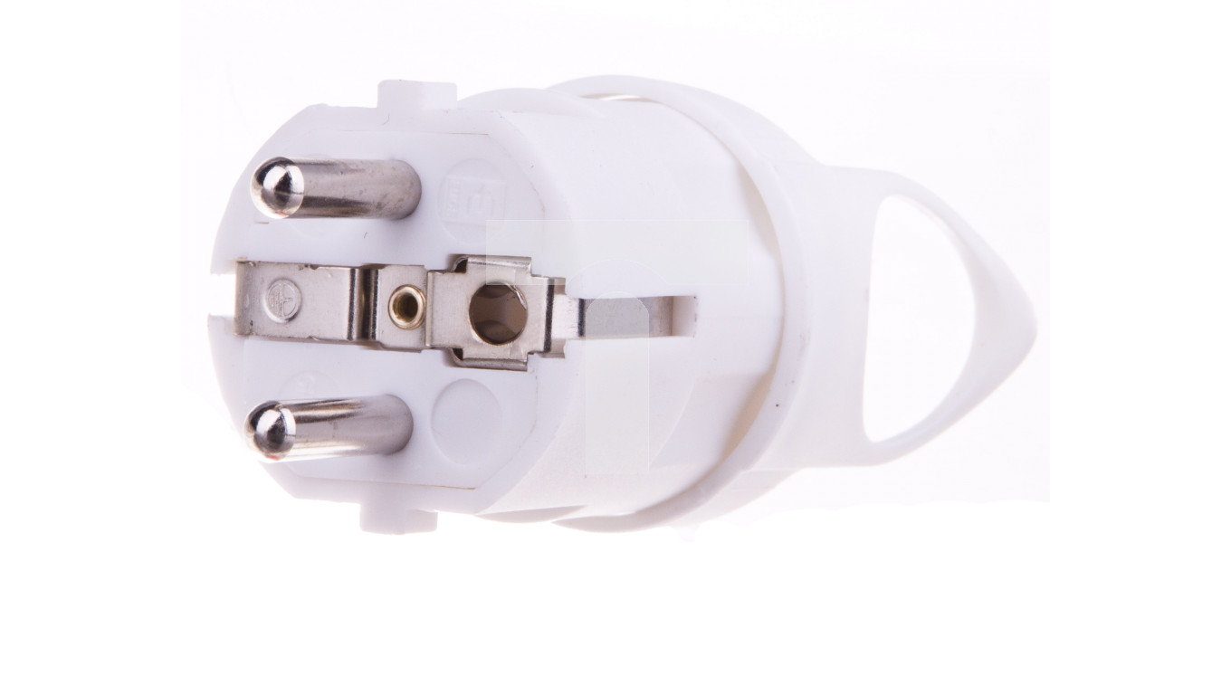 Wtyczka prosta 10/16A 250V 2P+Z z uchwytem biała EM-GRC-01 P0038 – EMOS ...