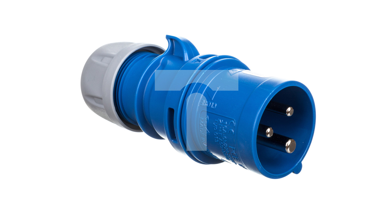 Wtyczka przenośna 16A 3P 230V niebieska IP44 SHARK 013-6v – PCE | TIM SA