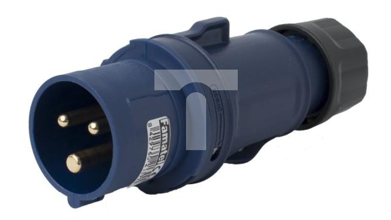 Wtyczka przenośna 16A 3P 230V niebieska IP44 SpeedPRO 13200\P01 ...