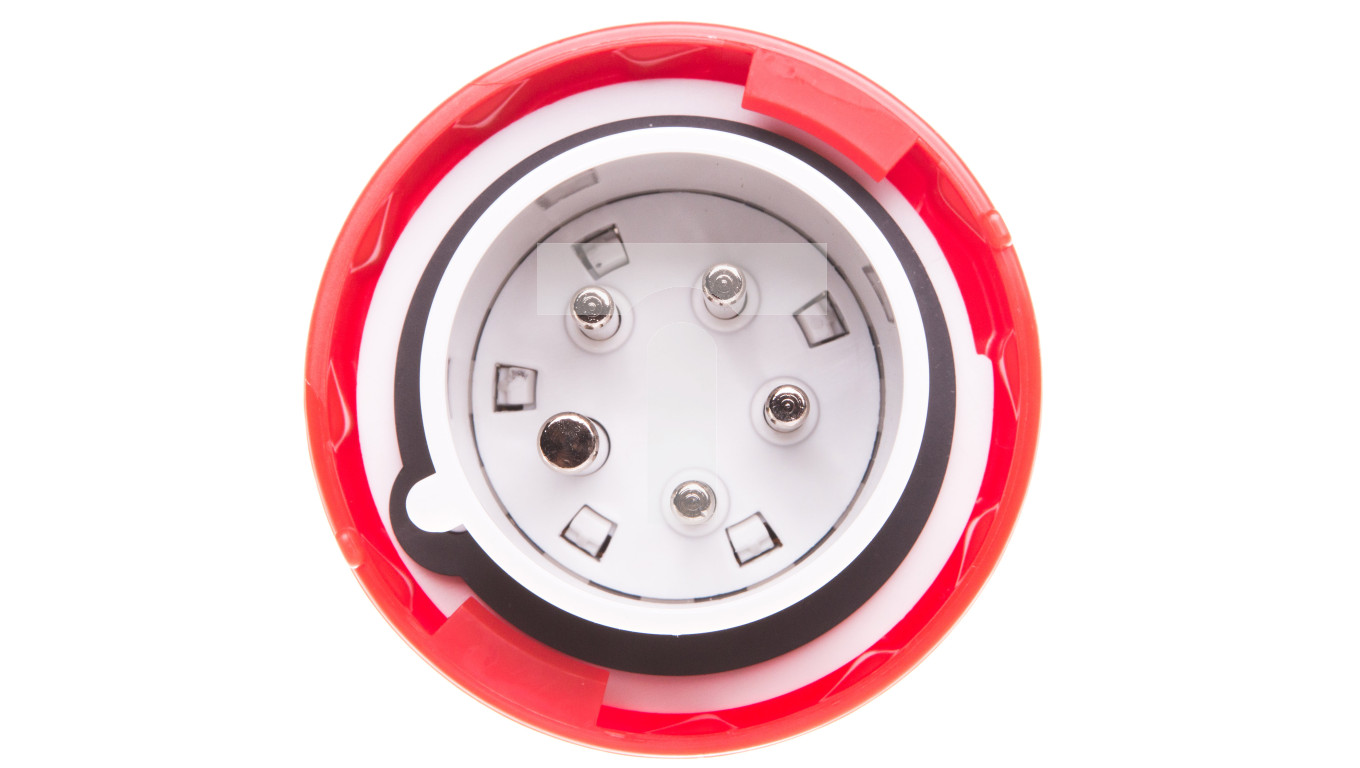 Wtyczka przenośna 5P 16A 400V czerwona IP66/IP67/IP68/IP69 6H IEC 309 ...