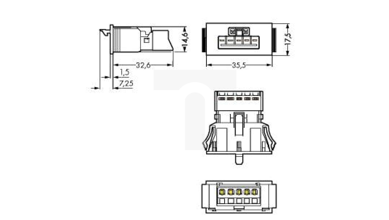 Wtyk 5-torowy SnapIn czarny WINSTA MINI 890-715 /25szt./ – WAGO | TIM SA