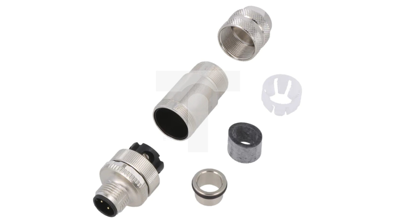 Wtyk M12 PIN: 4 męskie kod D-Ethernet na przewód IP67 proste 99 3729 ...