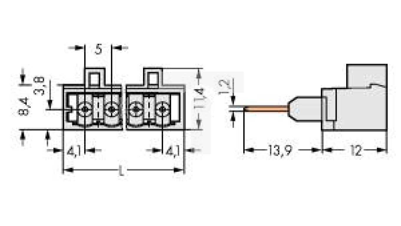 Wtyk MCS-MIDI Classic 14-biegunowy jasnoszary raster 5mm 721-174/003-000 /50szt./ – WAGO | TIM SA