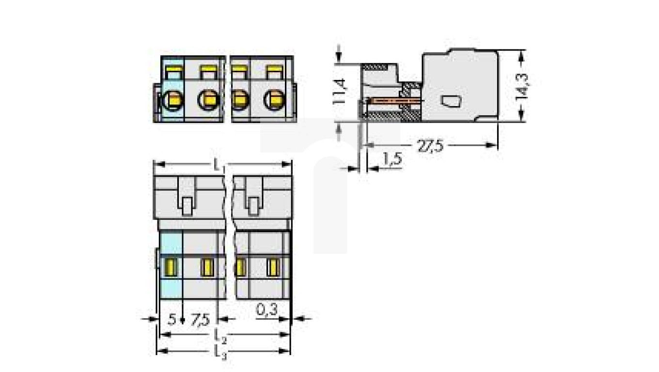 Wtyk MCS-MIDI Classic 4-biegunowy jasnoszary raster 7,5mm 723-604/000-042 /50szt./ – WAGO | TIM SA