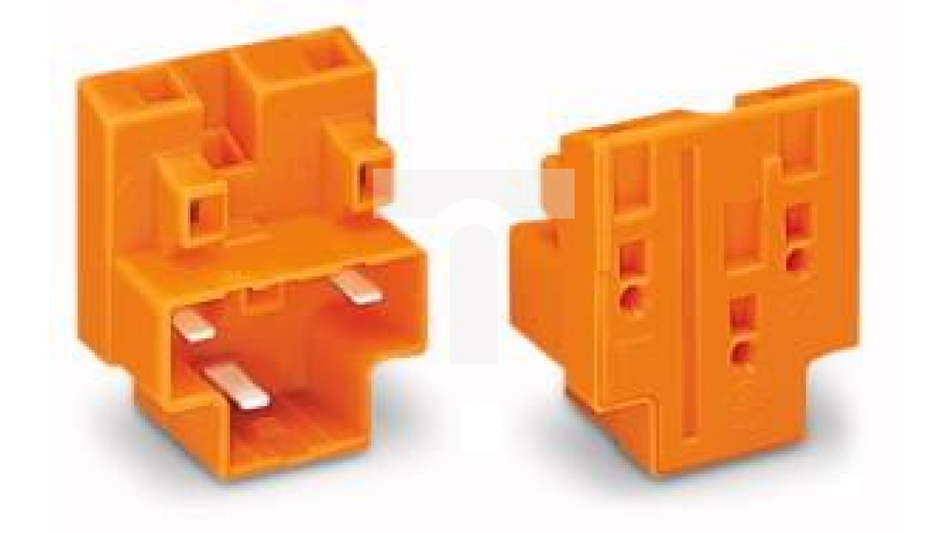 Wtyk rozgałęźny 3-torowy 2,5mm2 2x L, 1x PE pomarańczowy 730-113 /50szt./ – WAGO | TIM SA