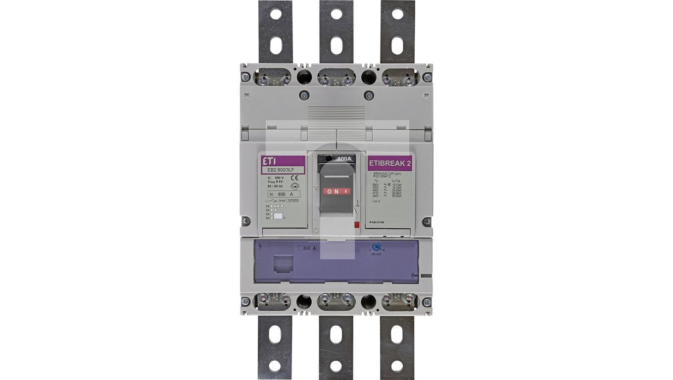 Wyłącznik kompaktowy 3P, 36kA, wyzw. TM (regulacja magnetyczna) EB2 800 ...