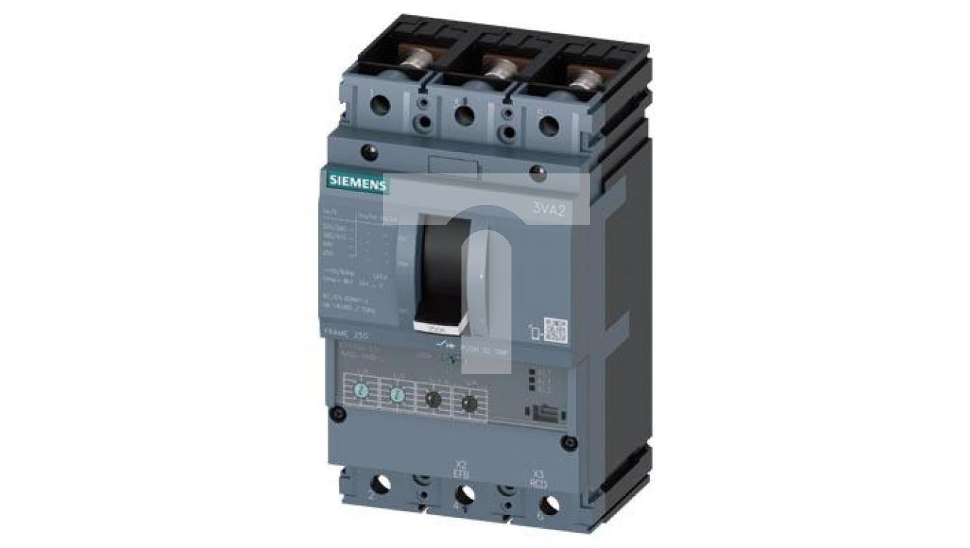 Wyłącznik mocy 3P 250A Icu=55kA 415V AC z wyzwalaczem elektroniczny ...