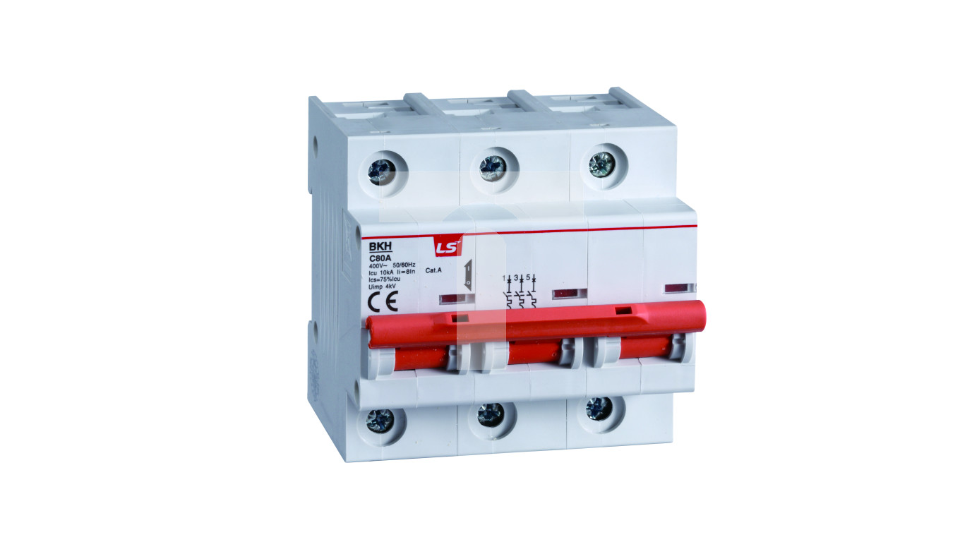 Wyłącznik nadprądowy 1,5 modułu 3P C 63A 10KA BKH 3P C63A 06110345R0 ...