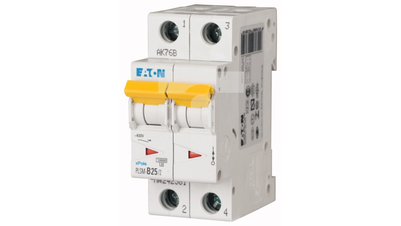 Wyłącznik nadprądowy 2P C 25A 10kA AC PLSM-C25/2-MW 242407 – EATON | TIM SA