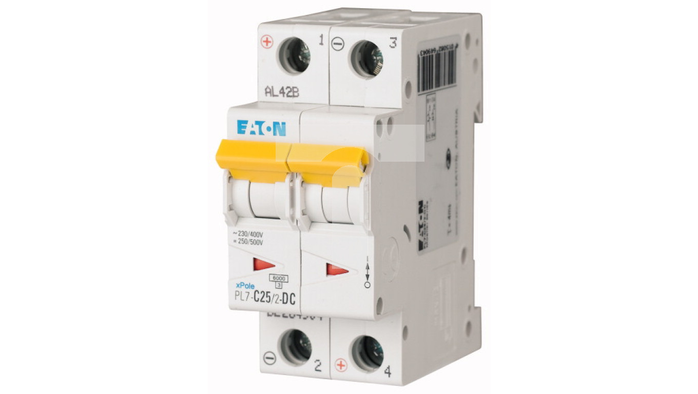 Wyłącznik nadprądowy 2P C 25A 10kA DC PL7-C25/2-DC 264904 – EATON | TIM SA