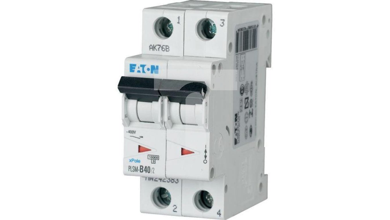Wyłącznik nadprądowy 2P C 40A 10kA AC PLSM-C40/2-MW 242409 – EATON | TIM SA
