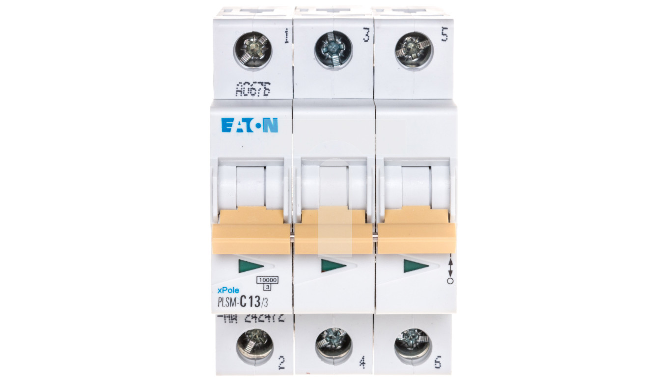 Wyłącznik nadprądowy 3P C 13A 10kA AC PLSM-C13/3-MW 242472 – EATON | TIM SA