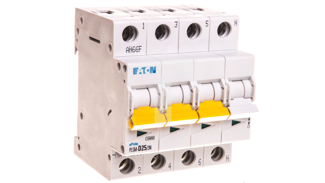 Wyłącznik nadprądowy 3P+N D 25A 10kA AC PLSM-D25/3N-MW 242568 – EATON ...