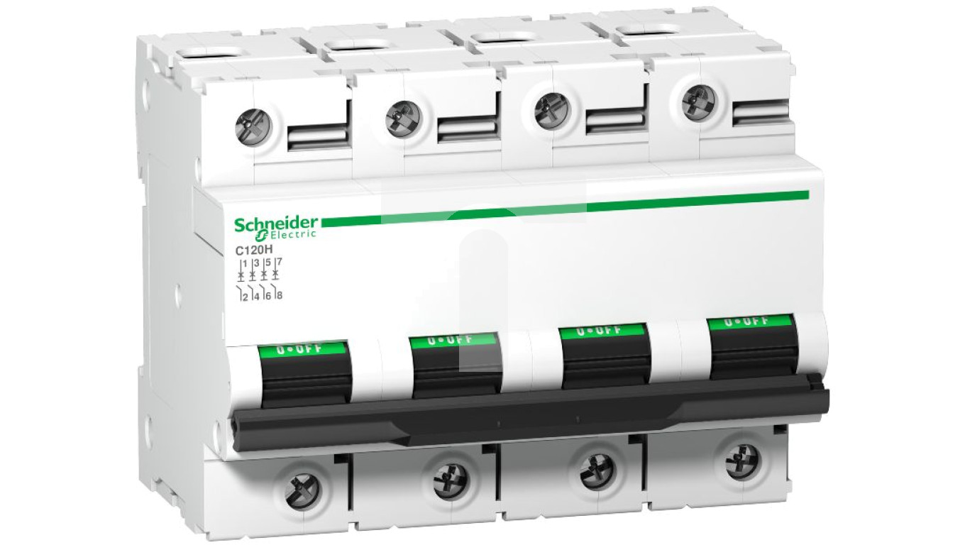 Wyłącznik nadprądowy C120H 4p, 100A, charakterystyka D A9N18524 ...