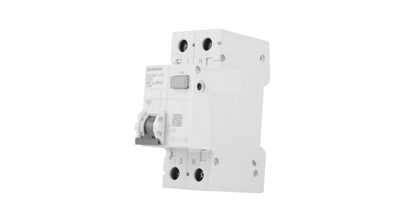 Wyłącznik różnicowo-nadprądowy 2P 10A C 0,03A typ AC 6kA 5SU1356-1KK10 – SIEMENS | TIM SA