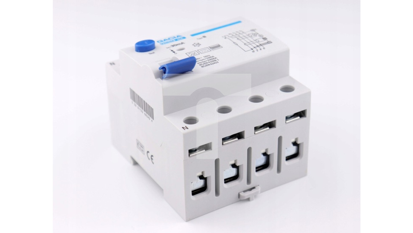 Wyłącznik różnicowoprądowy 4P 40A 30mA 10kA typ B różnicówka Gacia ...