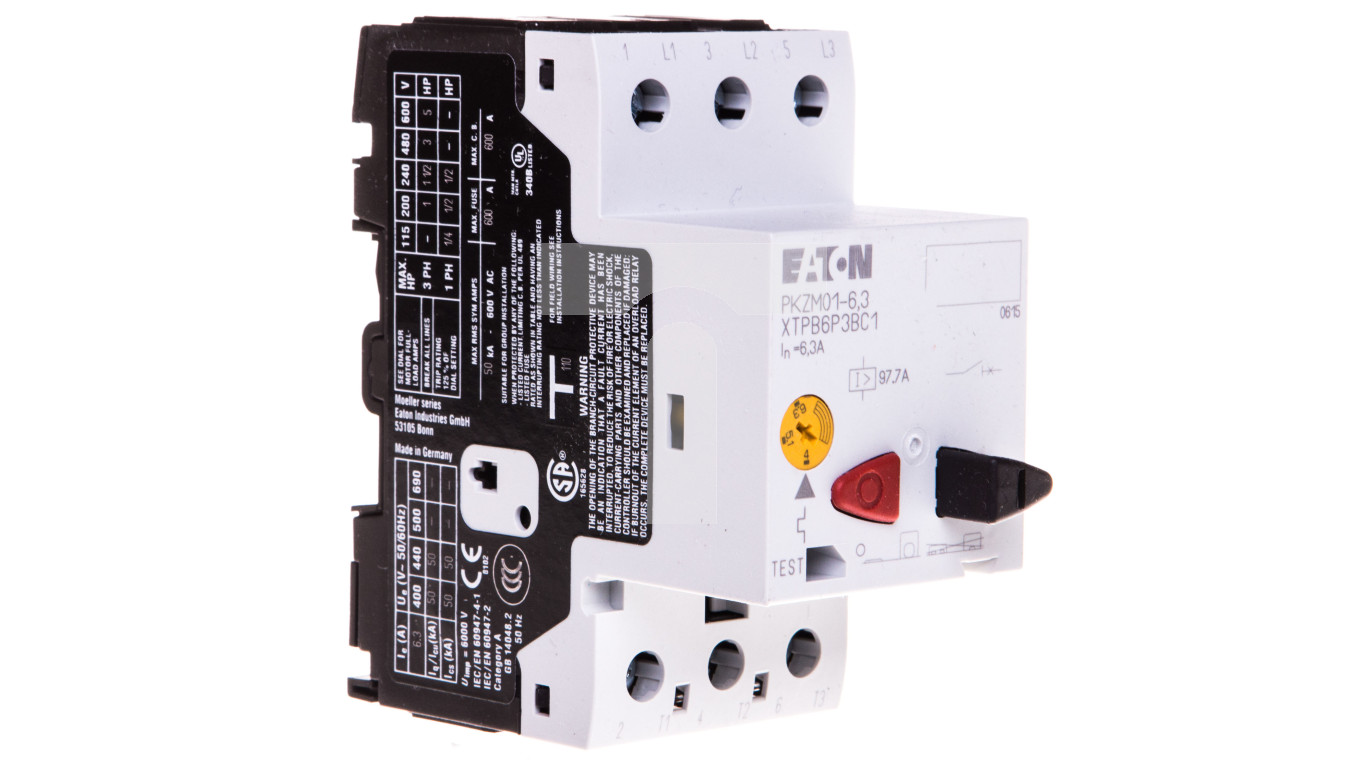 Wyłącznik silnikowy PKZM01-6,3 3P 2,2kW 4-6,3A 278483 – EATON | TIM SA