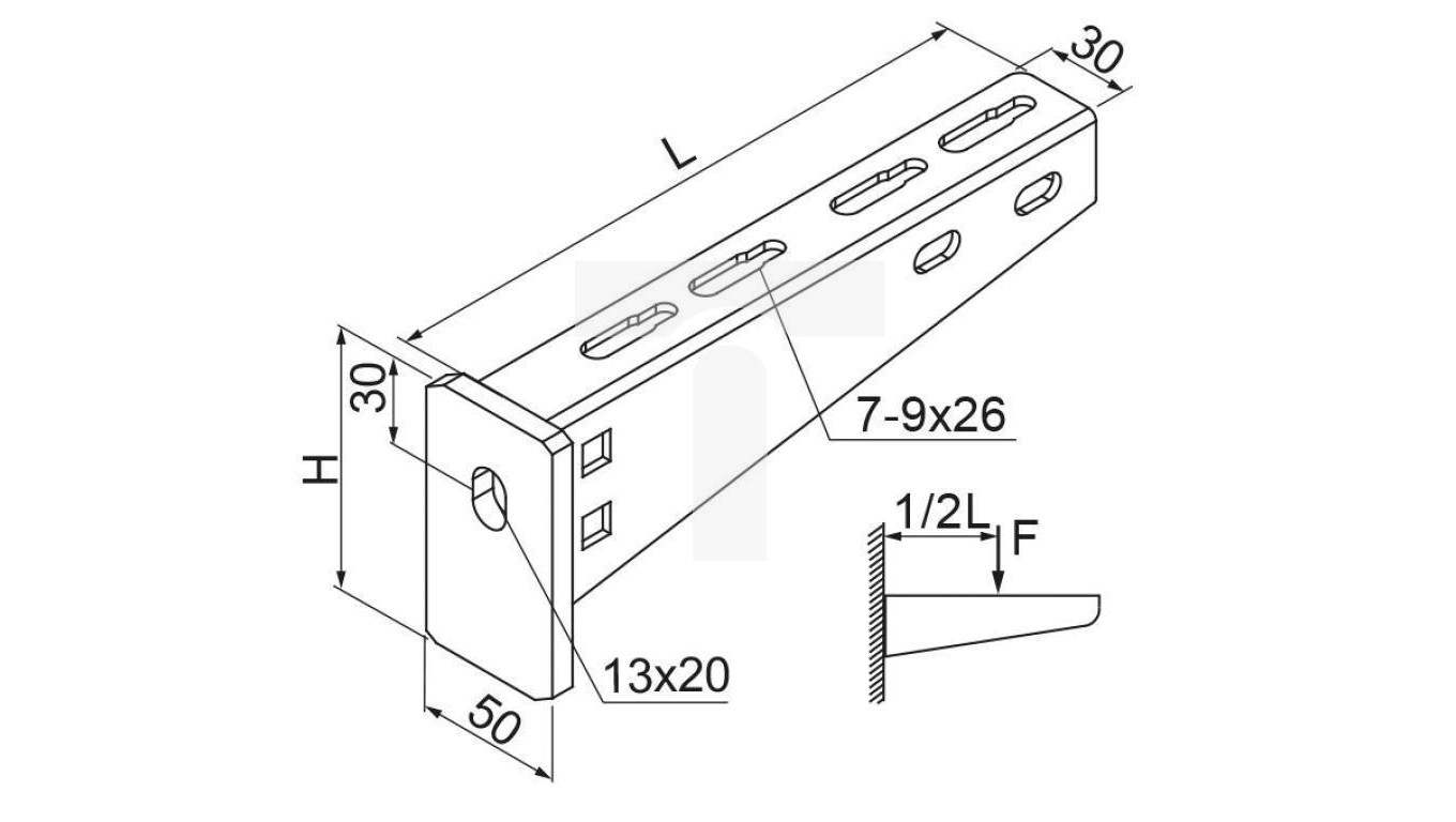 Wysięgnik wzmocniony WWCT300 713030 – BAKS | TIM SA