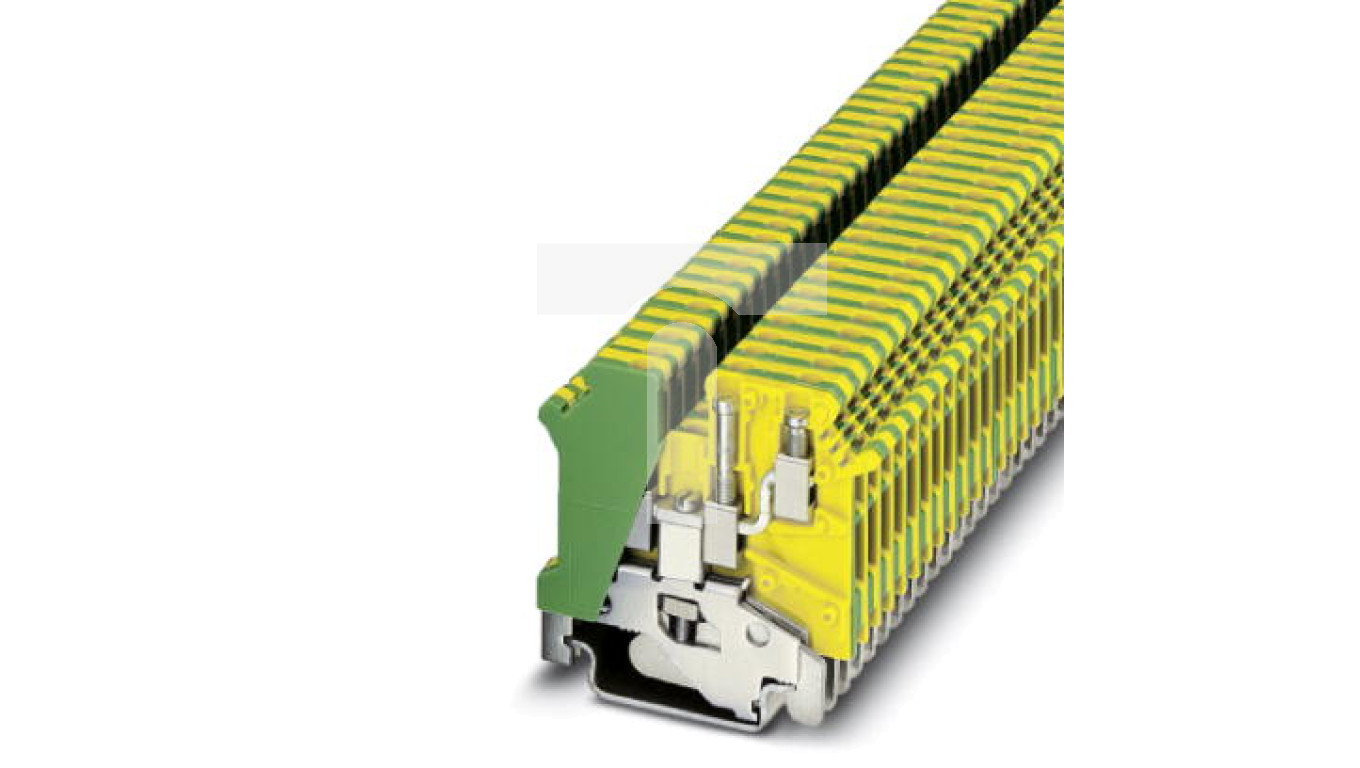Zacisk przewodu ochronnego 0,2-2,5mm2 zielono-żółty UK 3-TWIN-PE 1923128 – PHOENIX CONTACT | TIM SA