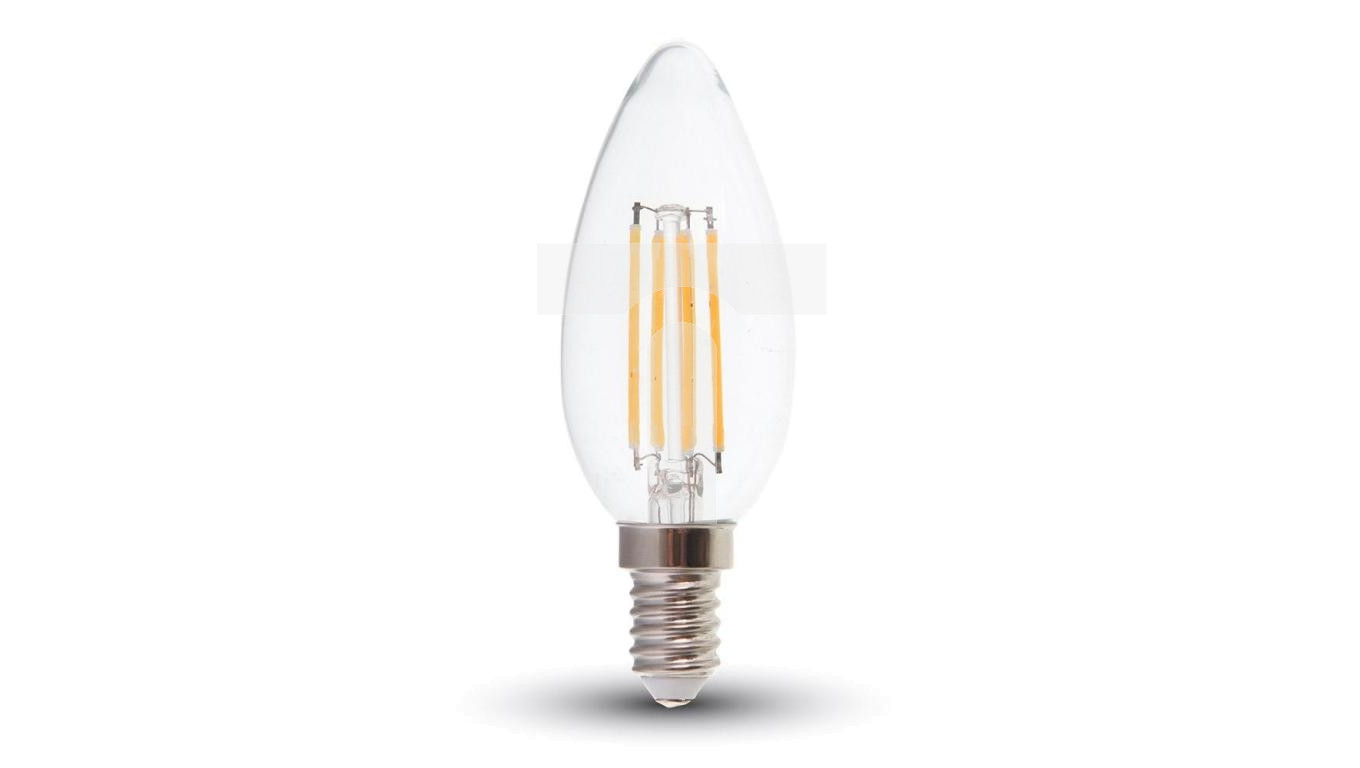 Żarówka Dekoracyjna Led Filament Vt 2127 6w E14 Candle 4000k 600lm A