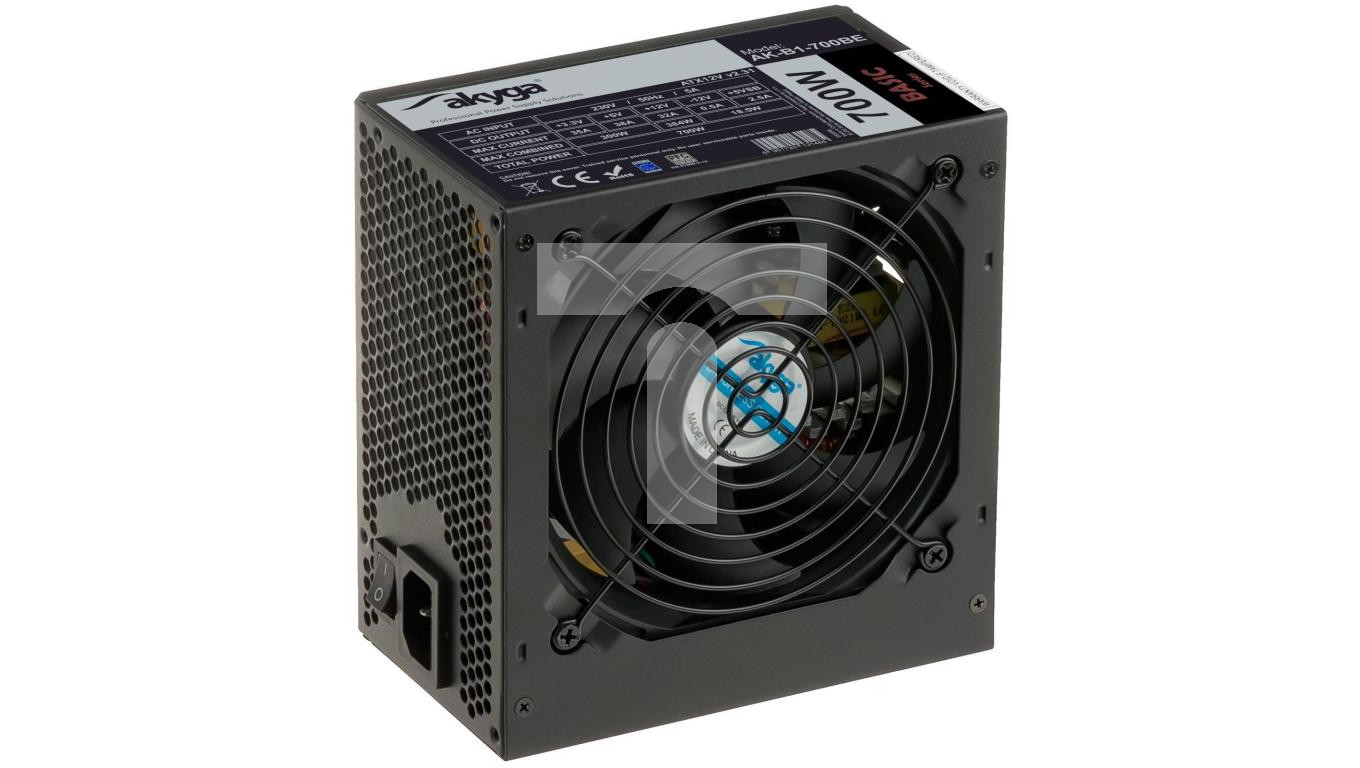 Zasilacz ATX 700W Akyga AK-B1-700BE BLACK EDITION P4+4 PCI-E 6 pin i 6 ...