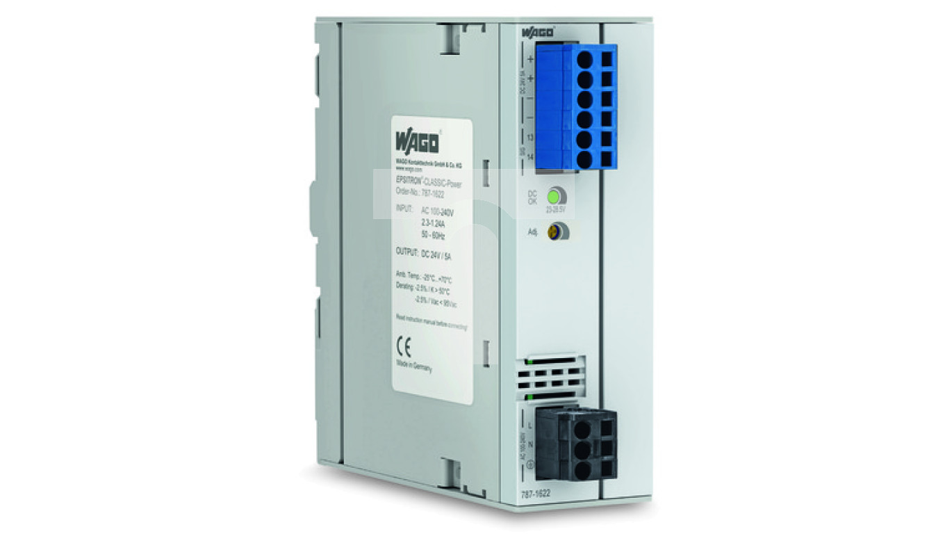 Zasilacz CLASSIC Power 100-240V AC / 24V DC 5A 787-1622 EPSITRON – WAGO ...