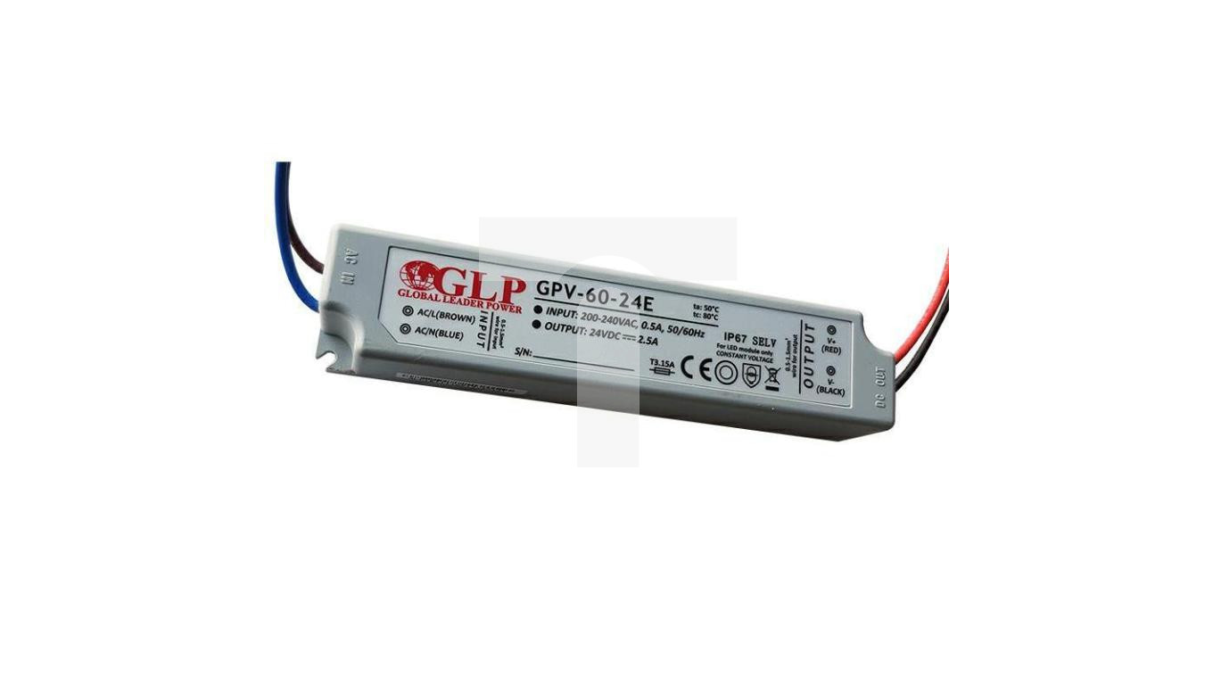 Zasilacz GPV 60W 24V DC ip67 gpv-60-24E led – PREMIUM LUX 2 | TIM SA