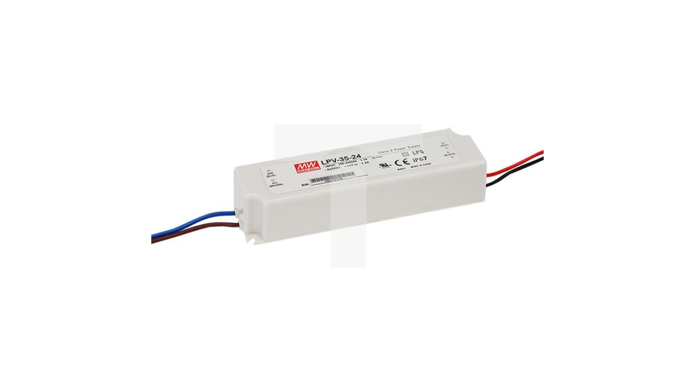 Zasilacz led Mean Well LPV-35-24 35W ip67 24V – MEAN WELL | TIM SA