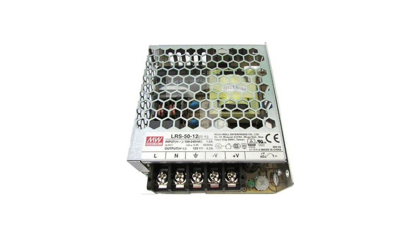 Zasilacz led Mean Well LRS-50-12 50W 12V ip20 – MEAN WELL | TIM SA