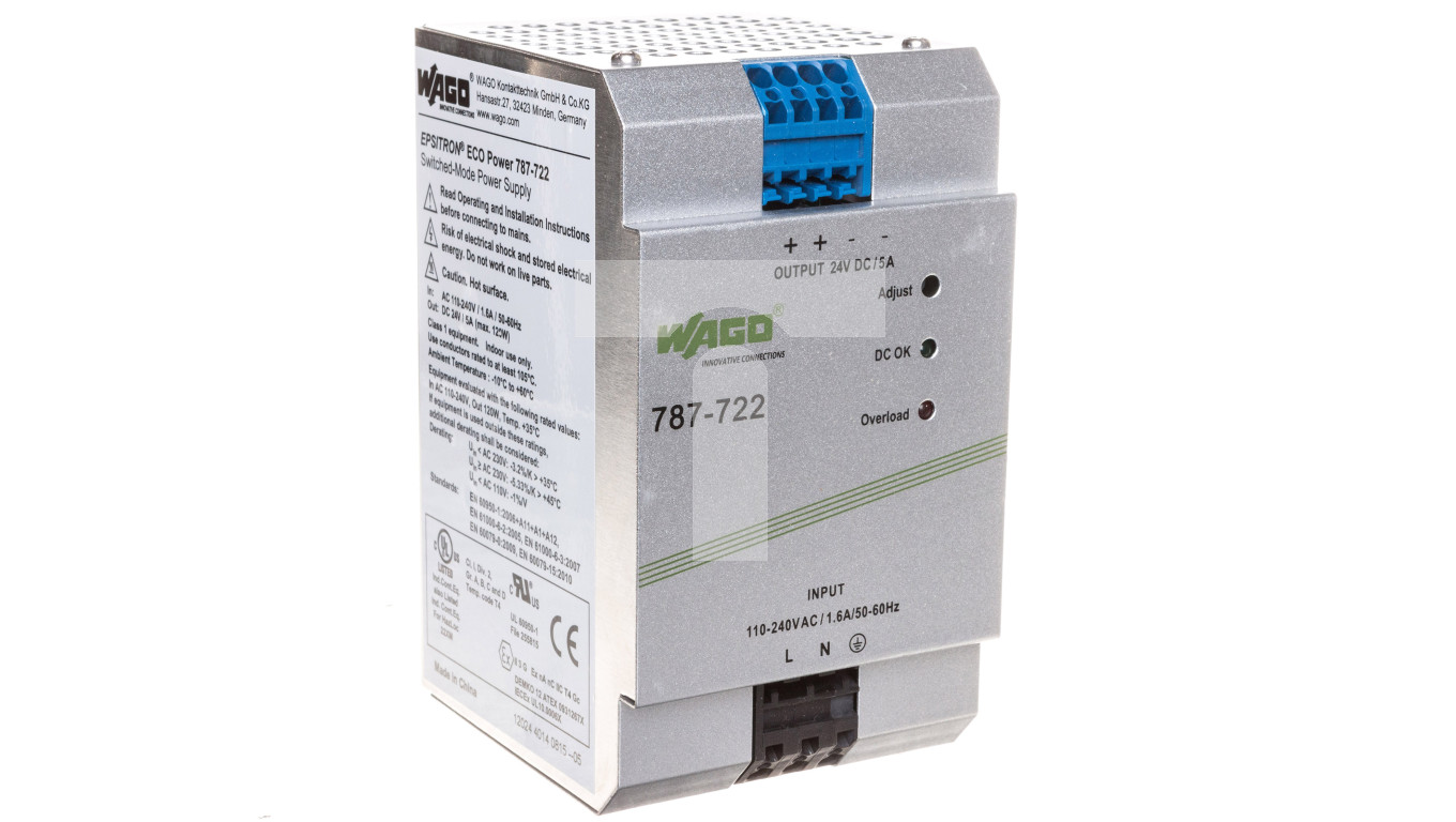 Zasilacz impulsowany po stronie pierwotnej ECO 24V DC 5A 787-722 EPSITRON – WAGO | TIM SA