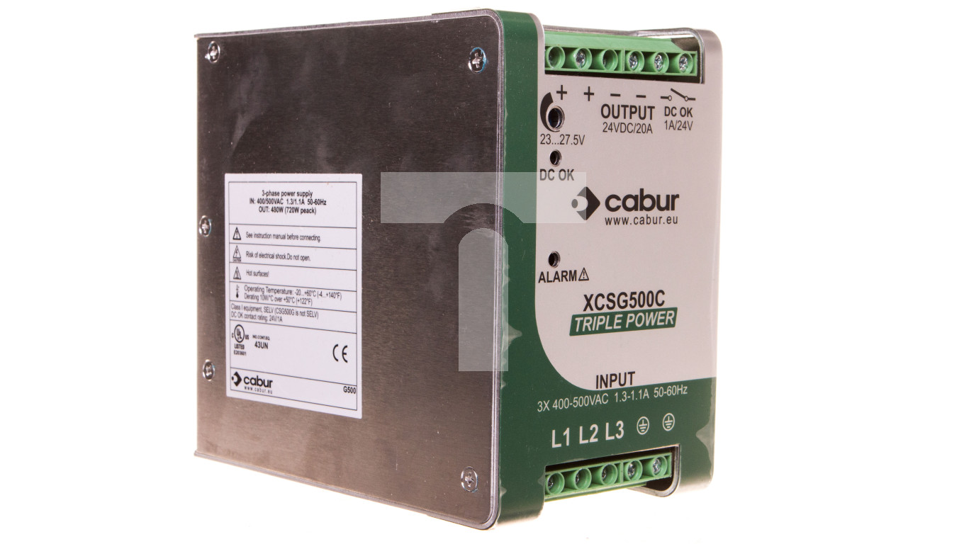 Zasilacz impulsowy CSG500C 360-550V AC/24V DC 20A XCSG500C – CABUR | TIM SA