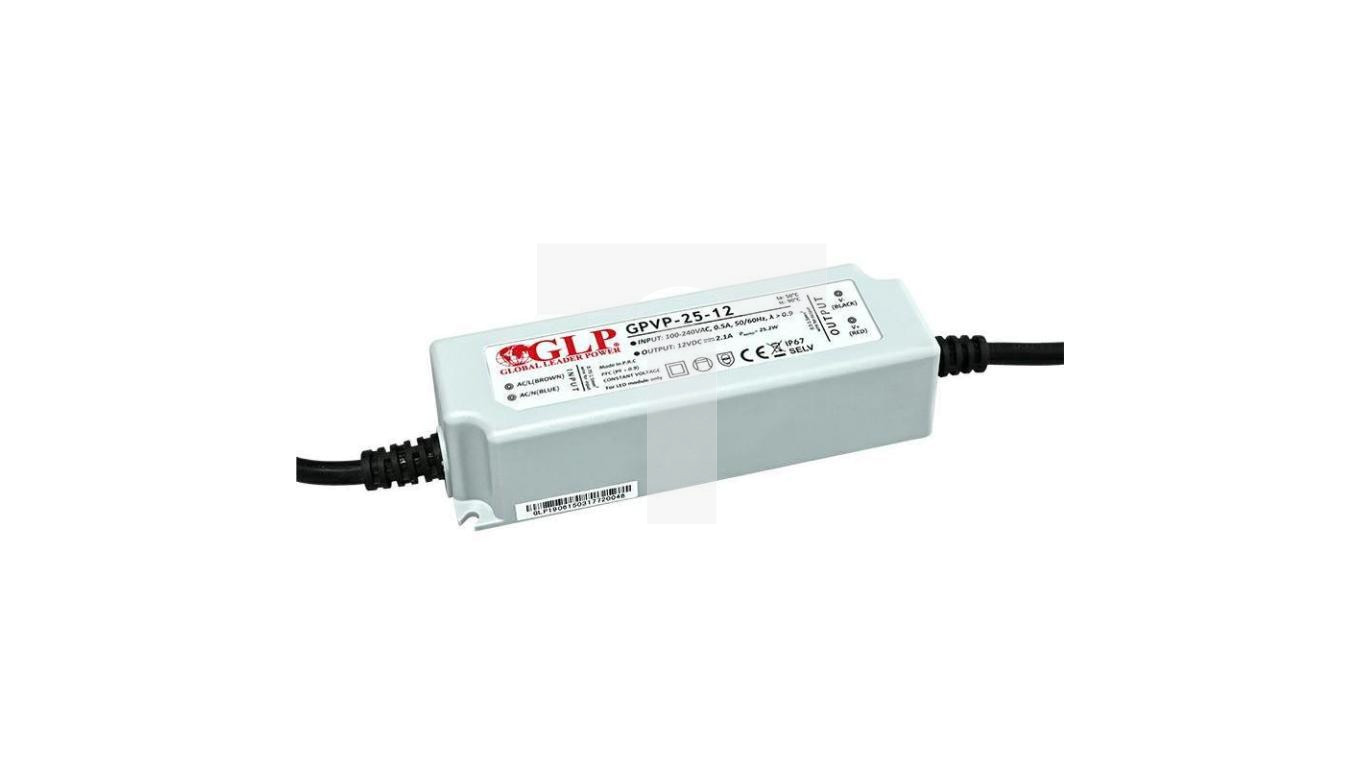 Zasilacz led 24W 24VDC 1A gpvp-25-24 ip67 z filtrem pfc – MPL POWER ...