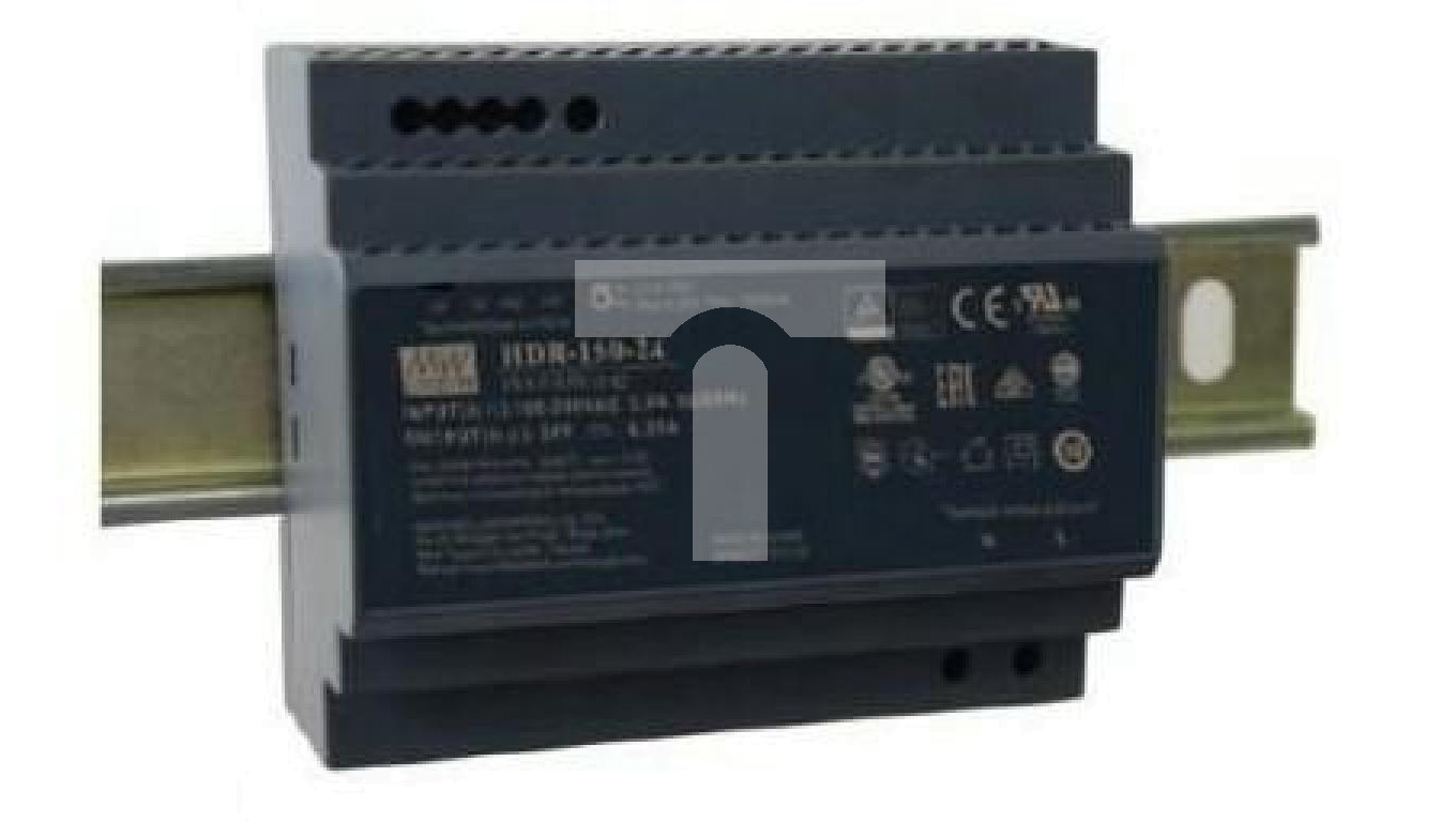Zasilacz na szynę DIN 150W HDR-150-24 6,25A 24VDC do led Mean Well – MEAN WELL | TIM SA