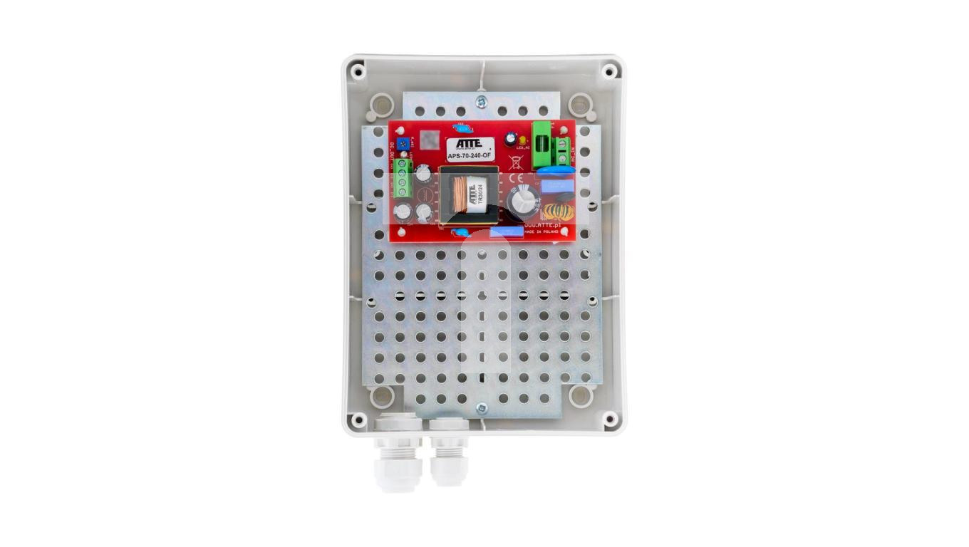Zasilacz sieciowy SMPS, Vin 230VAC, Vout 24VDC, Iout 3A, Pout 72W, w obudowie zewnętrzne ABOX-M1 ...