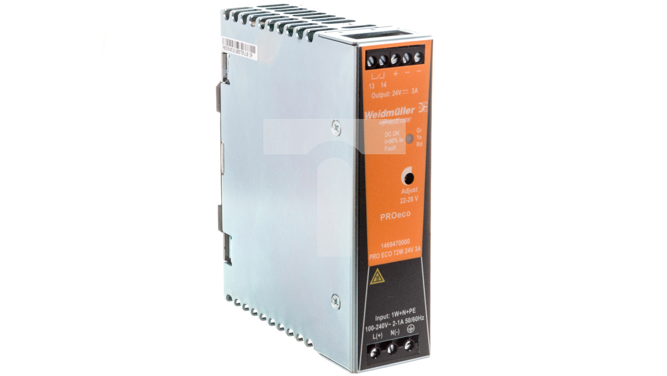 ワイドミュラー 産業用単相スイッチング電源 1台 3A 24V 24∨ 72W 191-4142 1469470000 ECO PRO ...