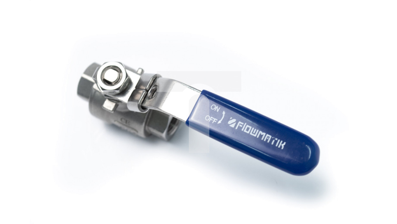 Zawór kulowy gwintowany Flowmatik R 1 GW PN63, 2-elementowy z blokadą, stal nierdzewna 316, PTFE ...