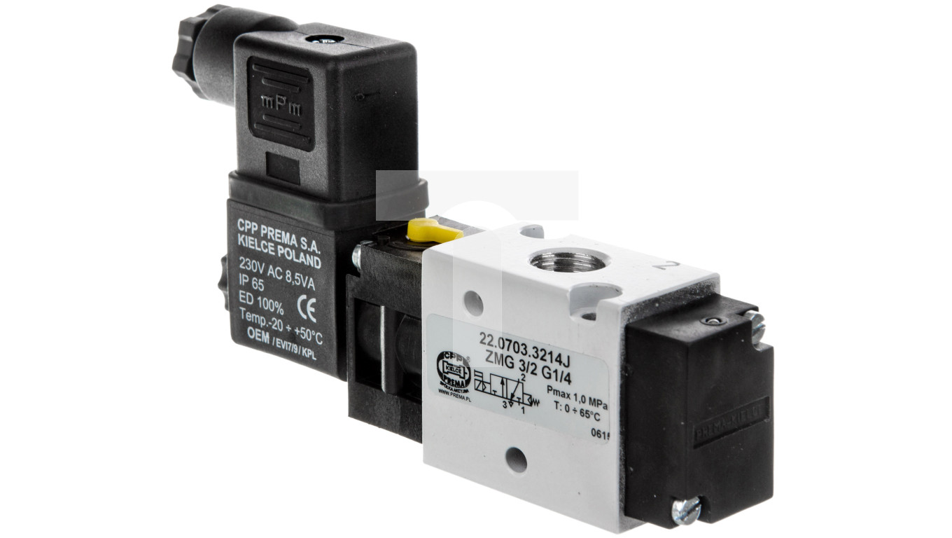 Zawór rozdzielający 230V AC 1MPa ZMG 3/2 G1/4 22.0703.3214J – PREMA ...
